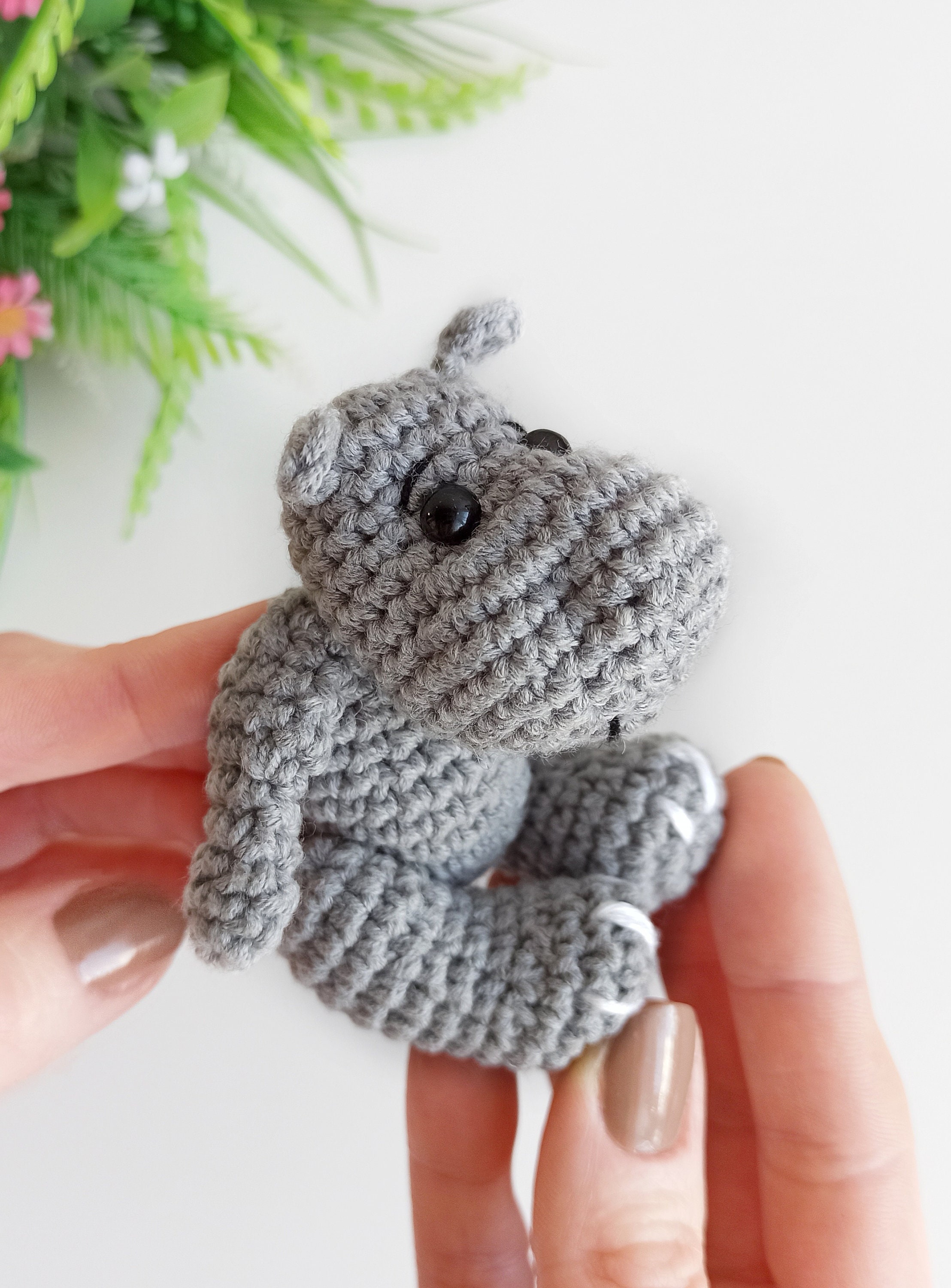 Crochet Hippo Pattern, Mini Crochet Animals Pattern - Etsy