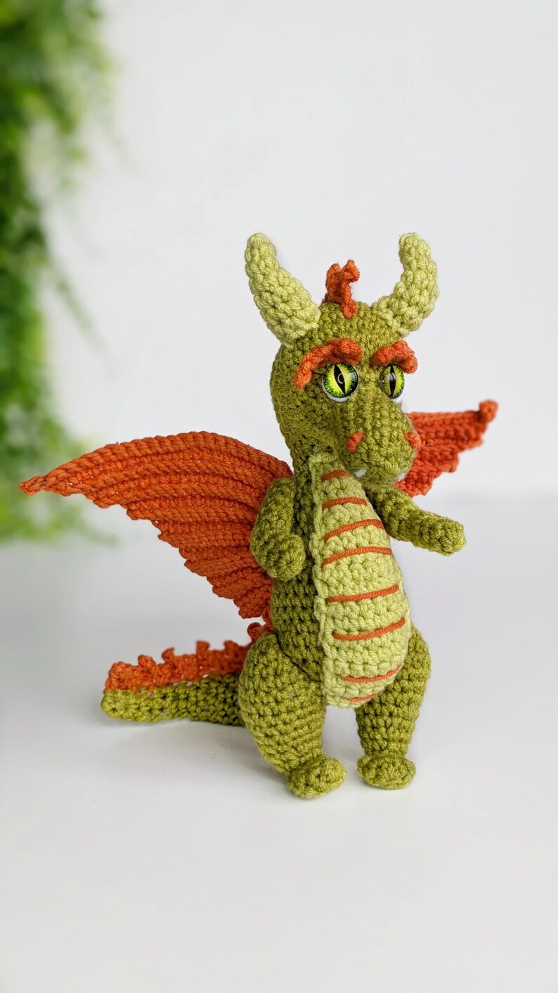 Gustav the Dragon Crochet Pattern, Amigurumi Dragon Pattern - Etsy