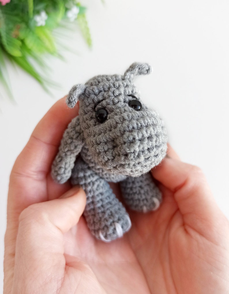 Crochet Hippo Pattern, Mini Crochet Animals Pattern - Etsy