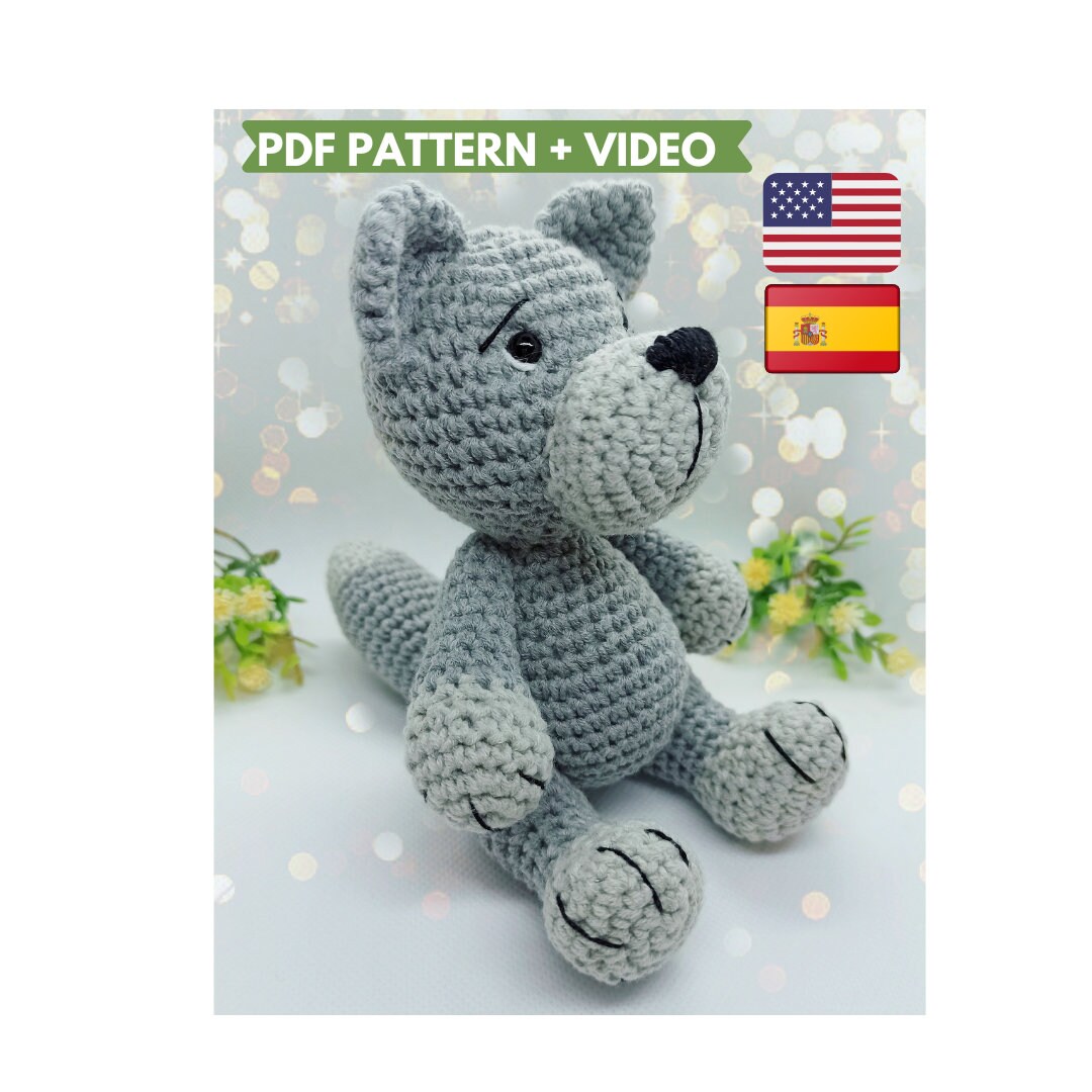 Crochet Wolf Amigurumi Pattern, Easy Crochet Pdf Pattern - Etsy