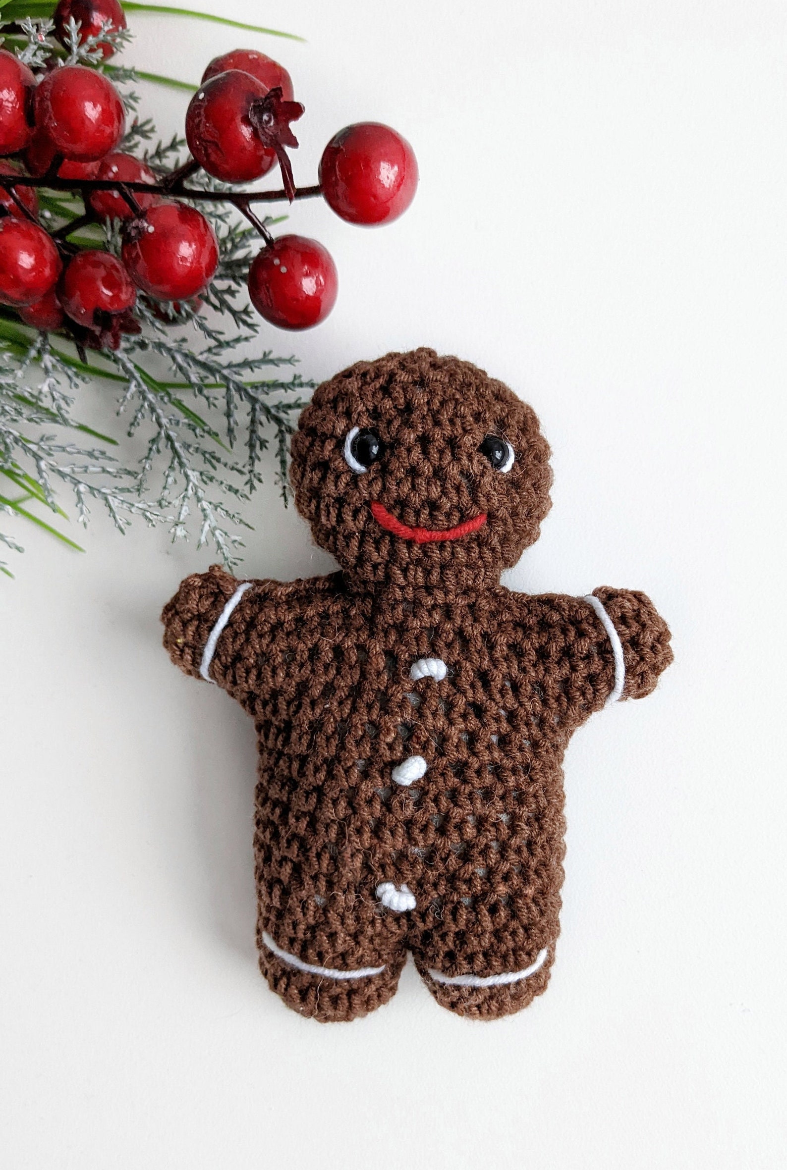 Gingerbread Man NO SEW Crochet Pattern - Etsy