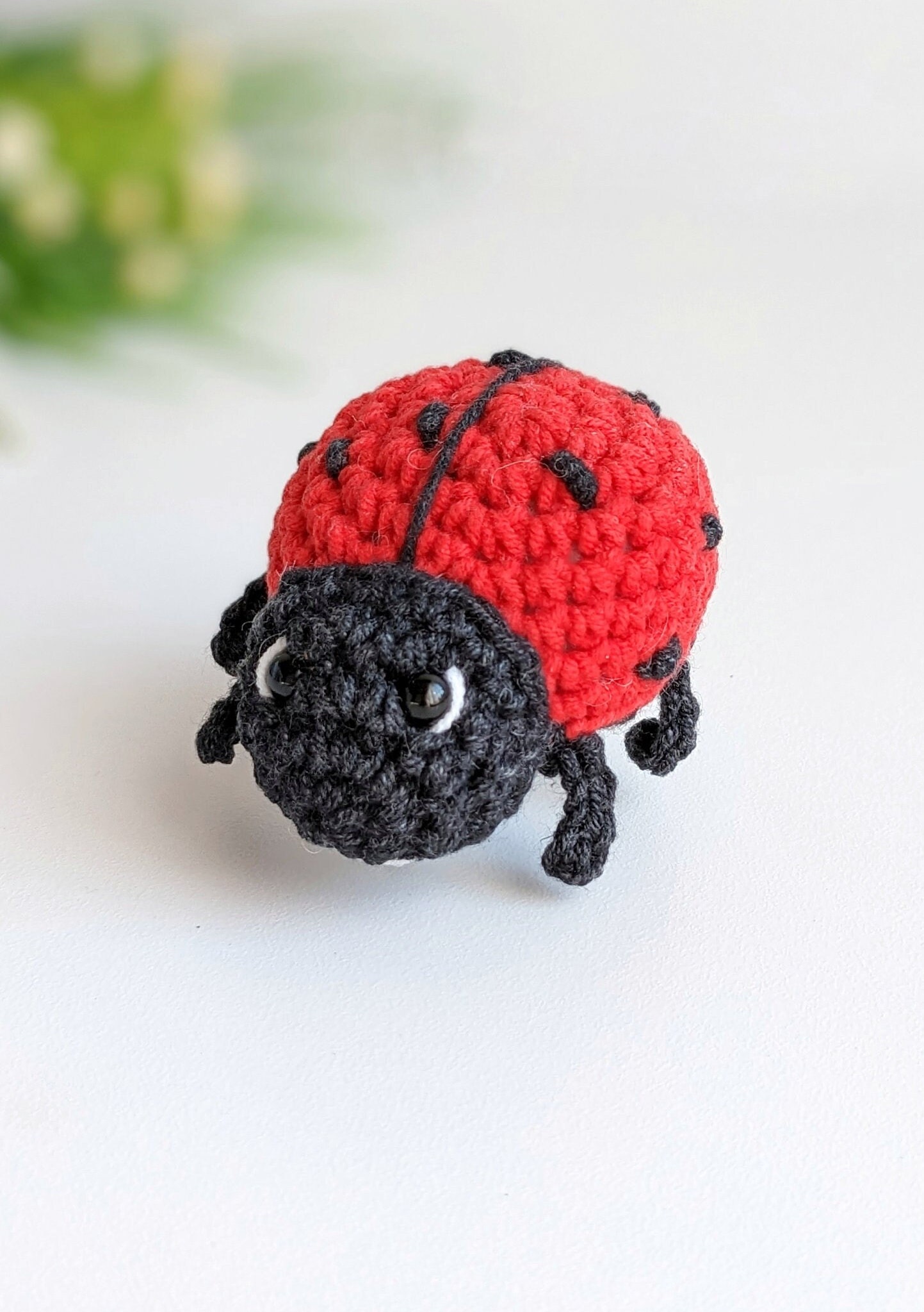 Crochet Ladybug Amigurumi Pattern Ladybug Keychain Easy - Etsy