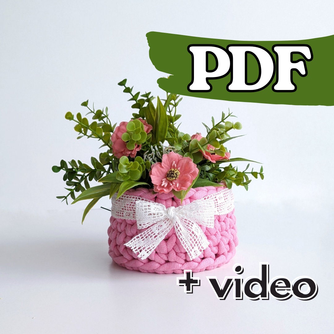 Crochet Basket 2 in 1 Pattern, Beginner Crochet Basket Pattern - Etsy