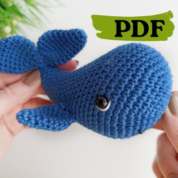 Ballena Azul Amigurumi De Crochet
