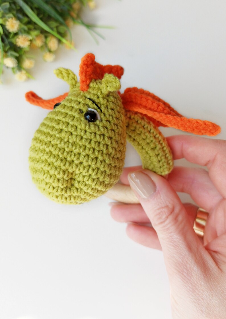 Crochet Rattle Dragon Amigurumi Pattern - Etsy