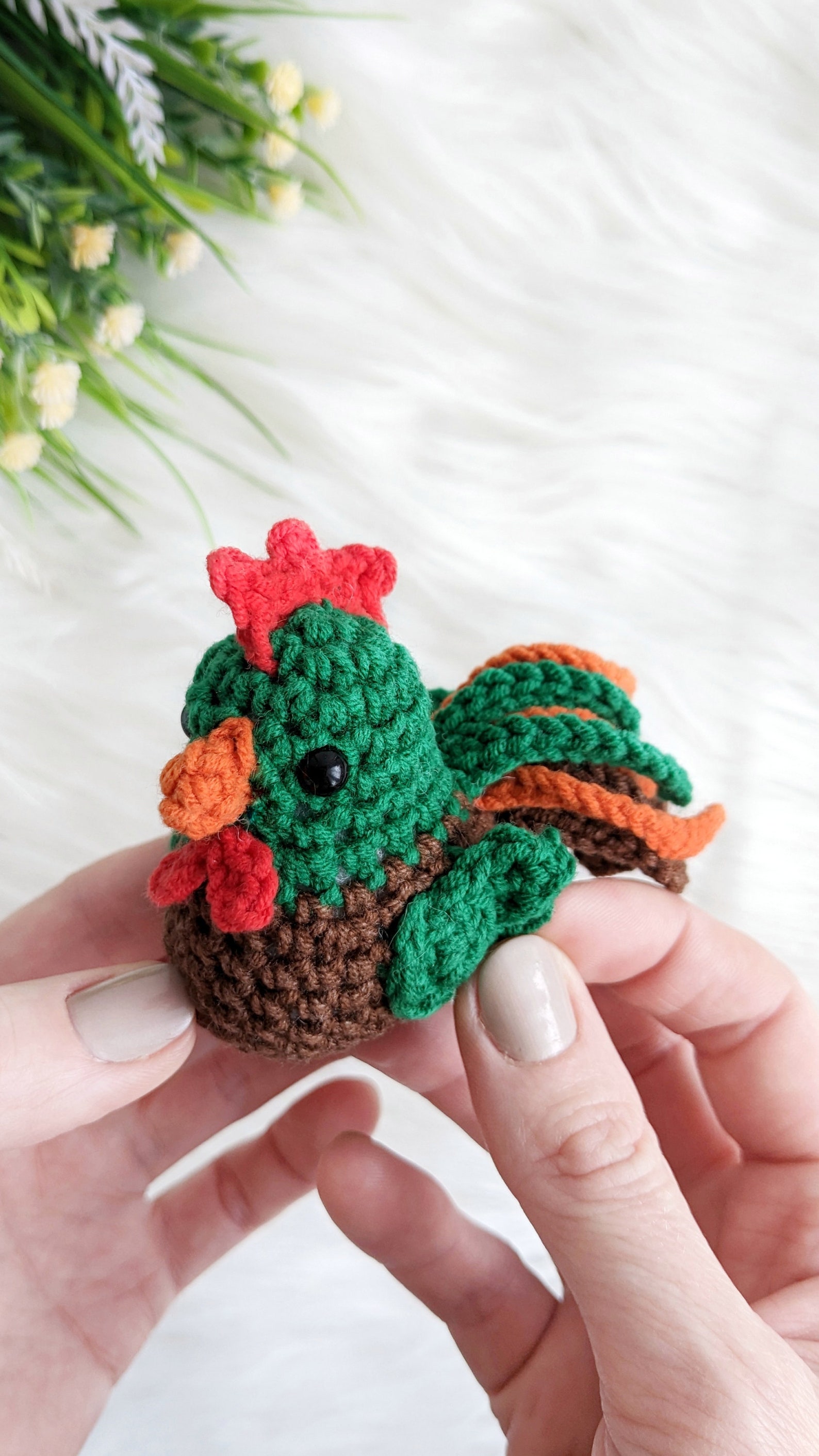 Chicken Crochet Pattern, Amigurumi Chicken Family, Crochet Rooster ...