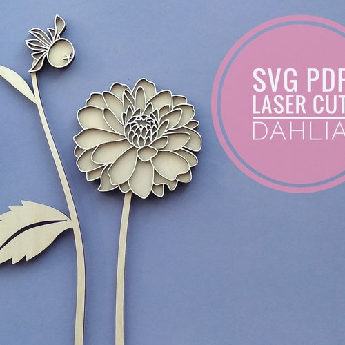 Dahlia Flower SVG Cut File Instant Download Digital Design for | Etsy
