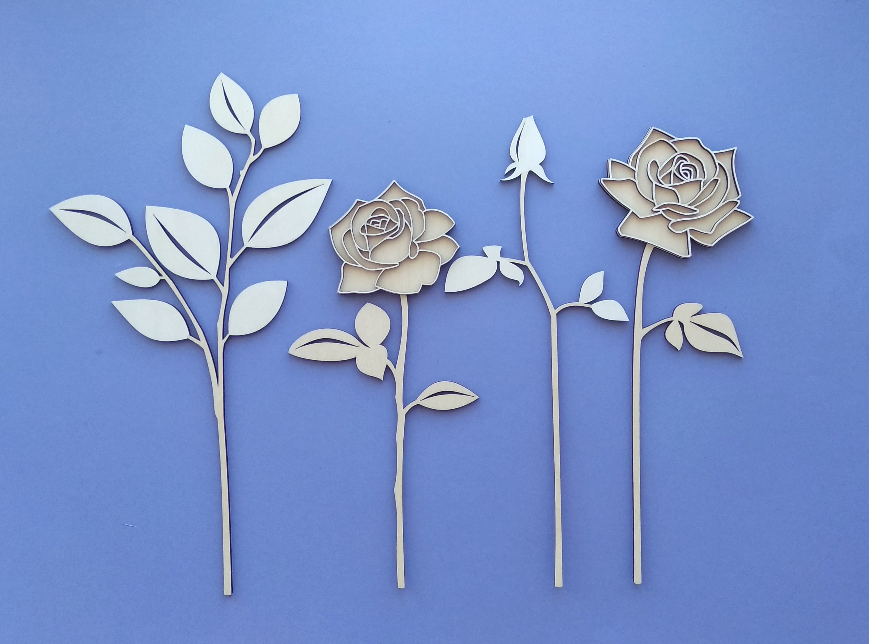 Roses bouquet SVG Laser cut file Laser cut templates Vector | Etsy