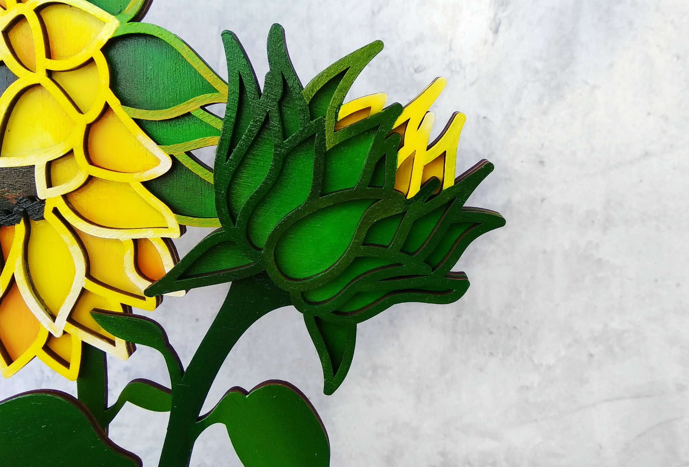 Sunflower Svg Laser Cut File Plywood Digital Download Design Etsy
