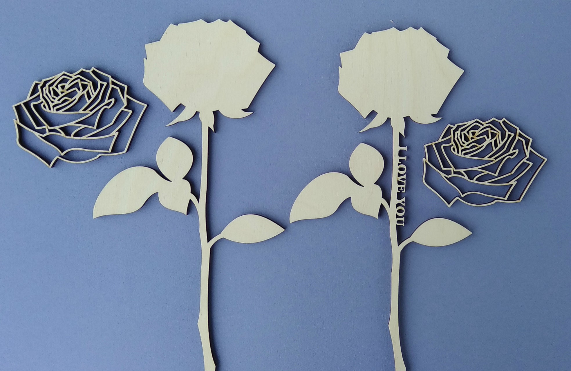 Rose Vector Laser Cut File Roses Svg Rose Template Laser Etsy