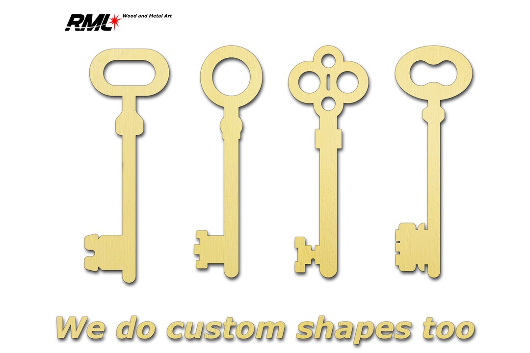 Vintage Keys Laser Cut Unfinished Wooden Cutout Shape Blank Craft ...