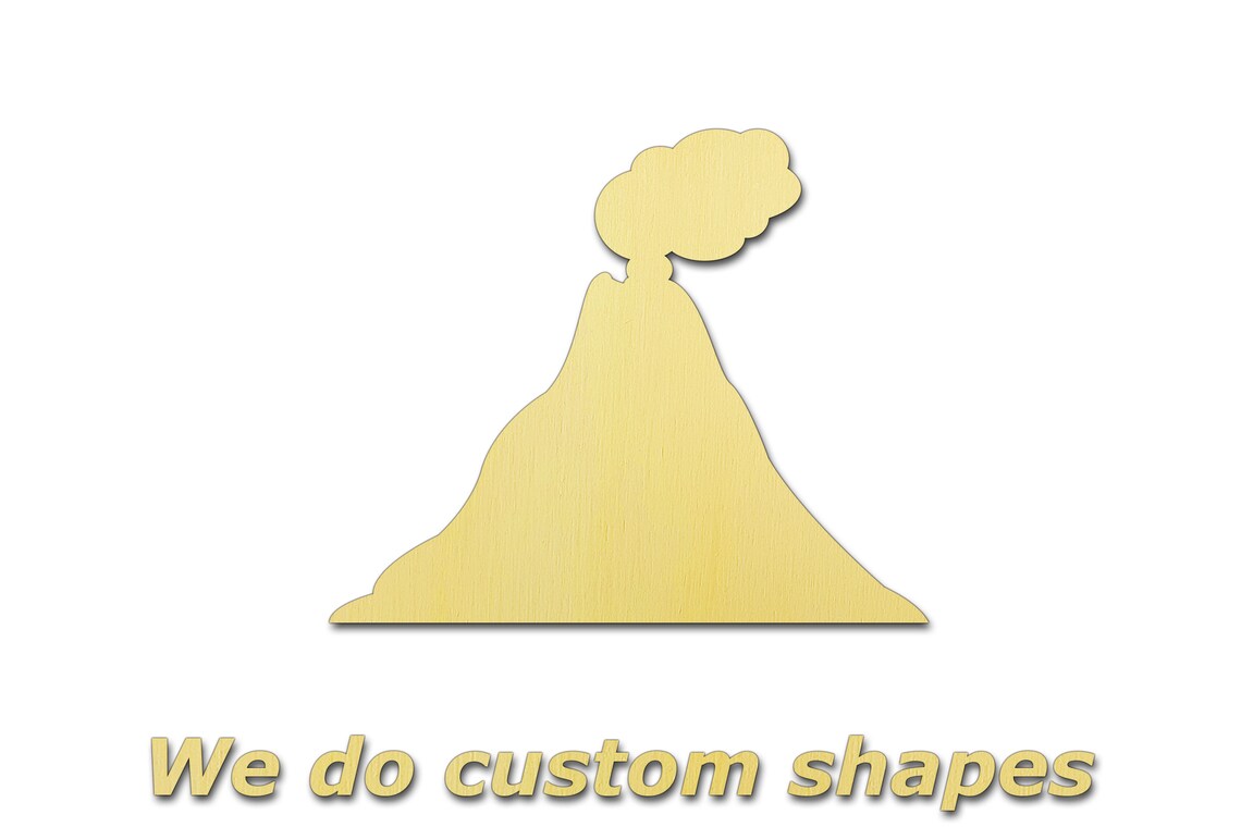 Volcano Cut Out Blank Shape Wooden Pack Bundle Plywood Hobbies - Etsy