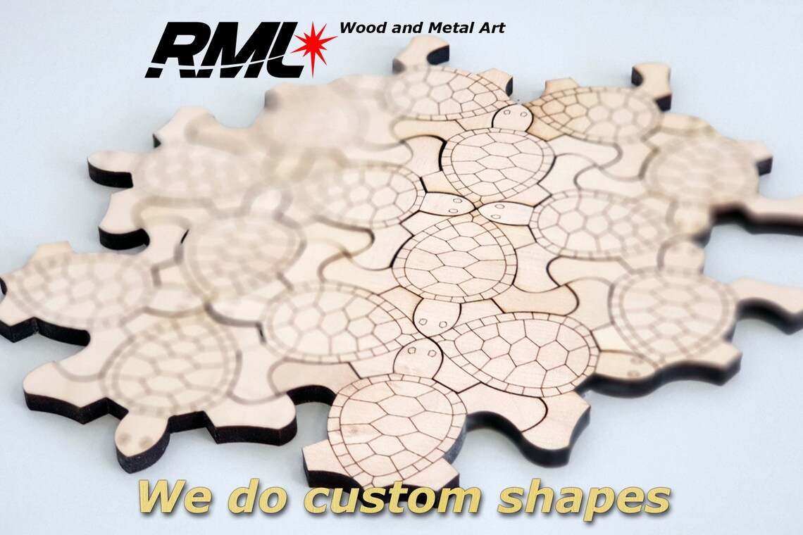 Tessellation Puzzle Pieces Turtles 10 Pieces Blank Shape - Etsy