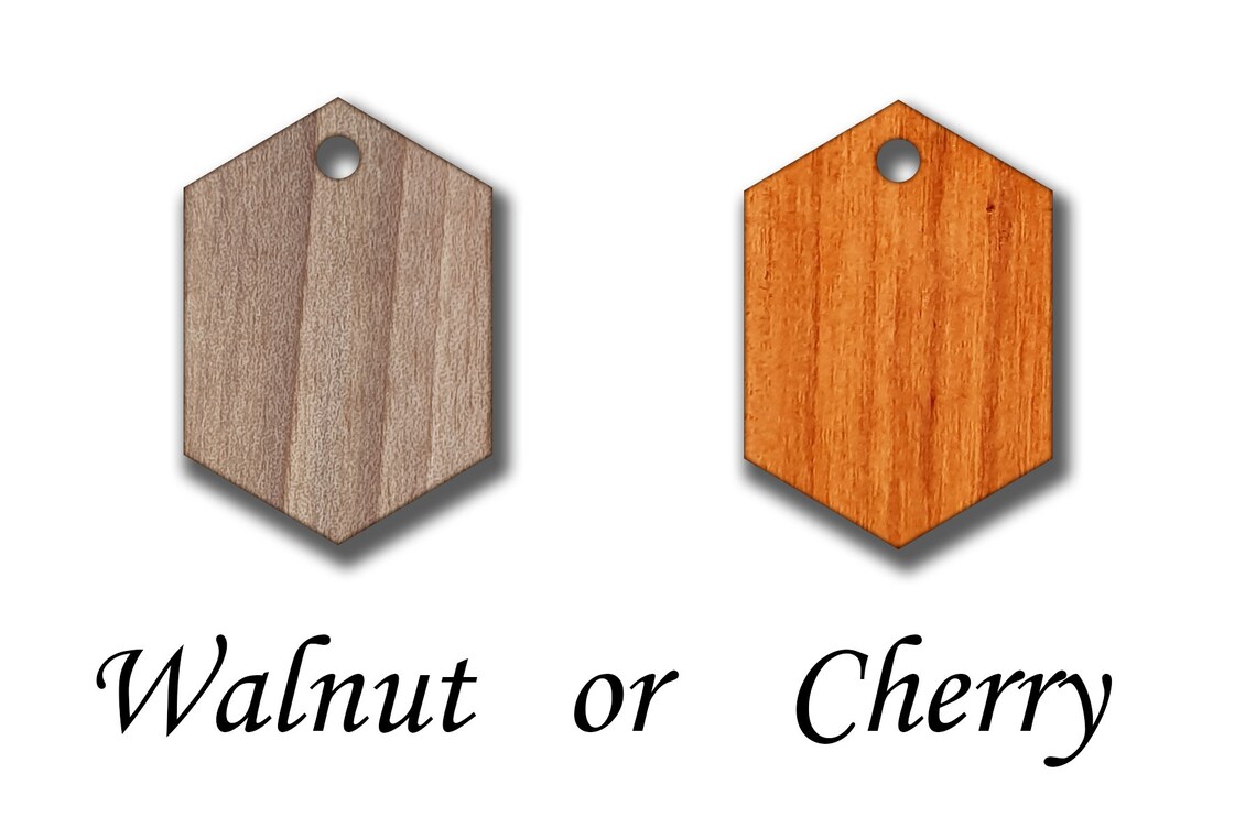 Engraved Pet Tag Personalized Wooden Hexa ID Laser Cut Dog - Etsy