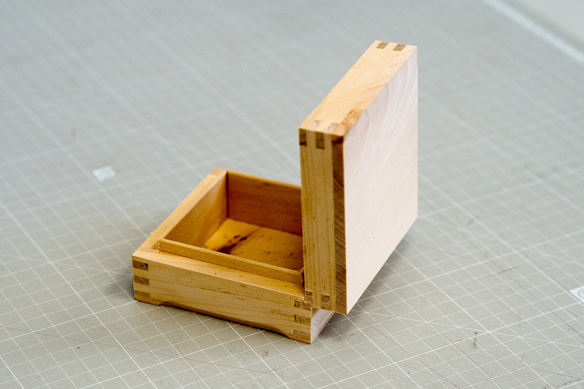 Small Wooden Box Unfinished Wooden With Interior Hinges 1610 - Etsy