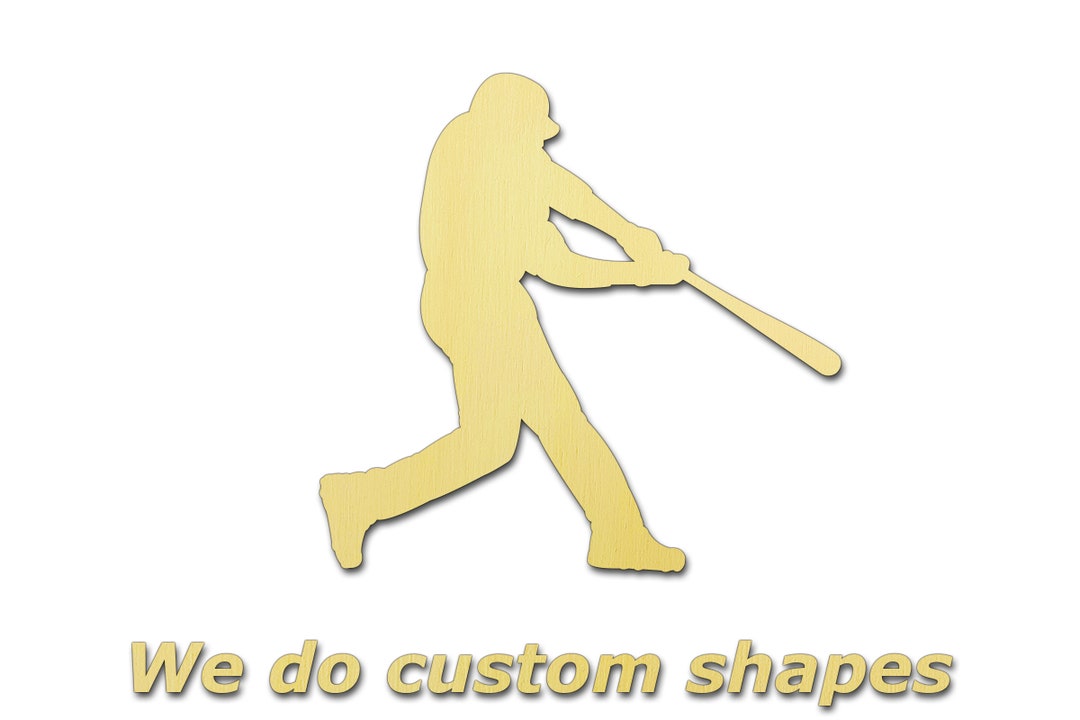 Baseball Batter Cut Out Blank Shape Wooden Pack Bundle - Etsy