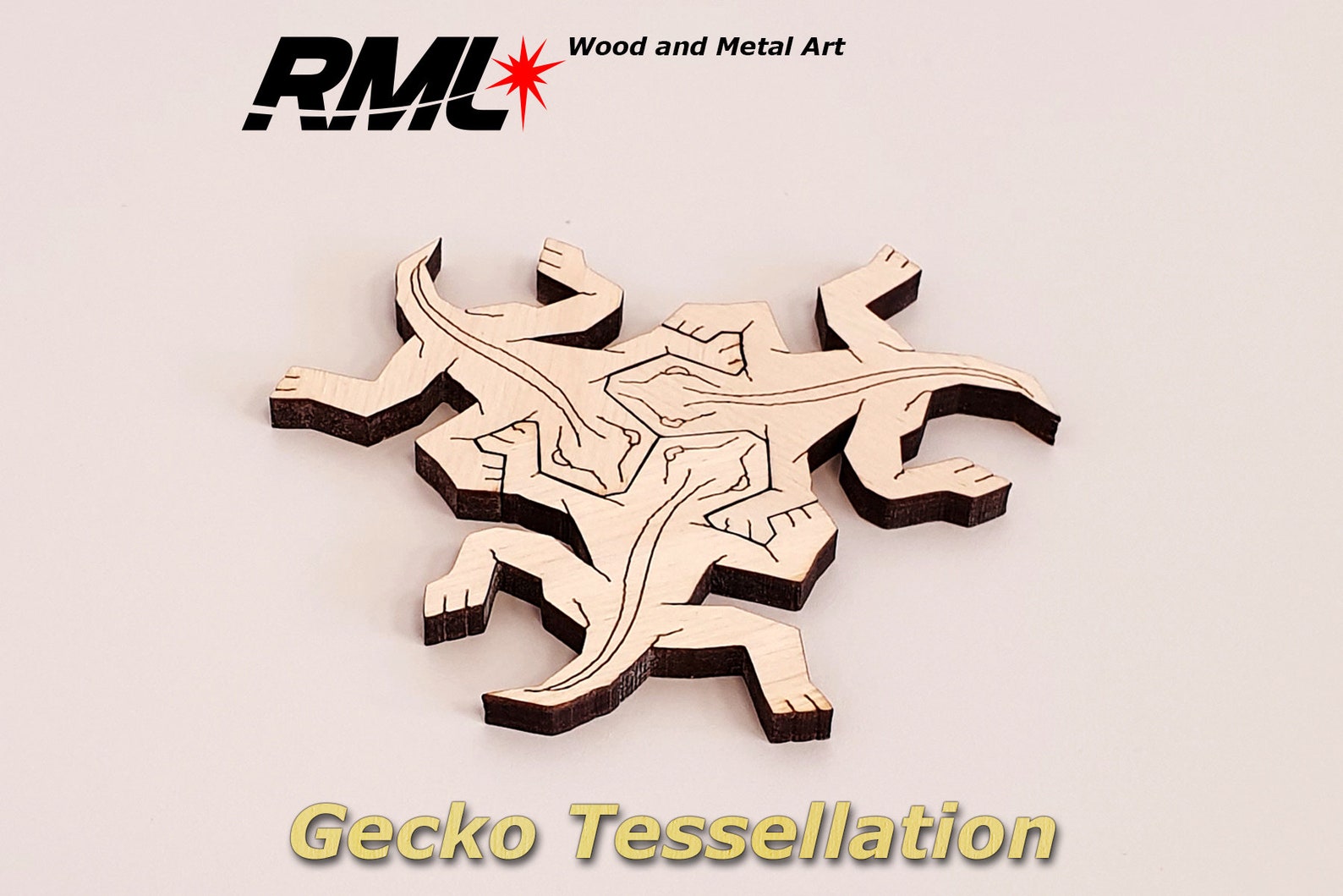 Tessellation Puzzle Pieces- Geckos - 10 Pieces Blank Shape Wooden Pack ...