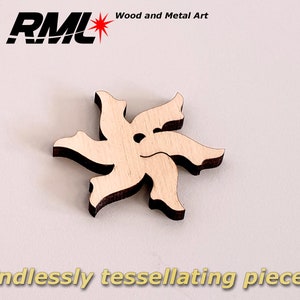 Tessellation Puzzle Pieces - Leggie - 10 Pieces DYI Blank Shape Wooden ...