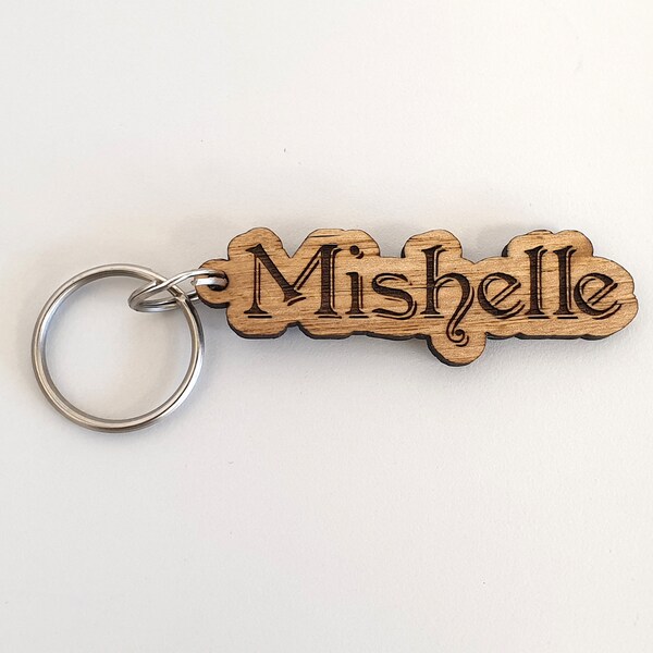 Wooden Key Ring - Etsy