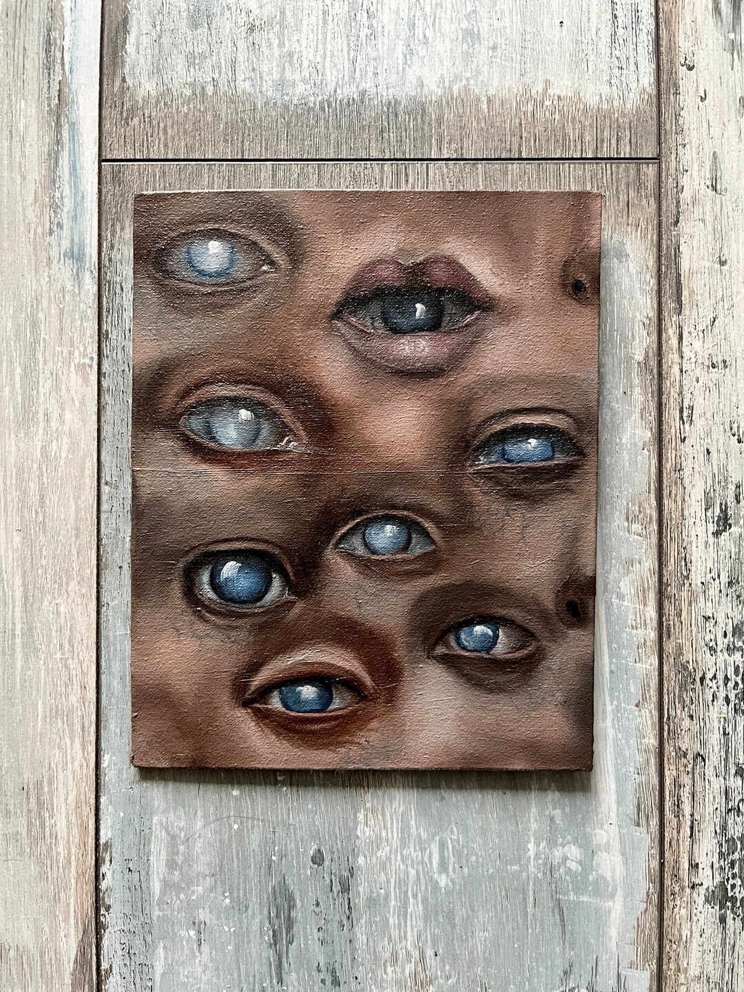 Dark Original Oil Painting, Human Eye Art, Dark Surreal Art, Gothic Oil ...