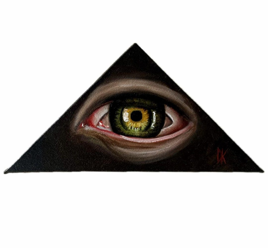 Original Eye Canvas Paining, Dark Art, Human Eye Art, Horror Gothic ...