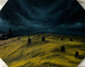 Cemetery Dark Art | Etsy
