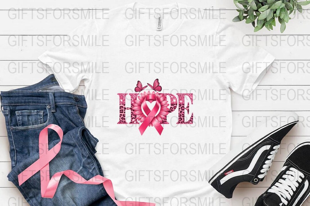 Hope Breast Cancer Awareness Png, Pink Ribbon Hope Design, Tumblers and ...