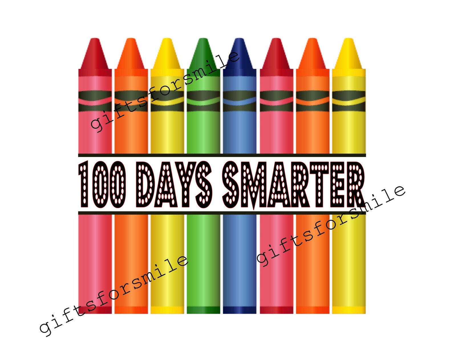 100 Days Smarter Png, Hundred Days of School Template, Sublimation ...