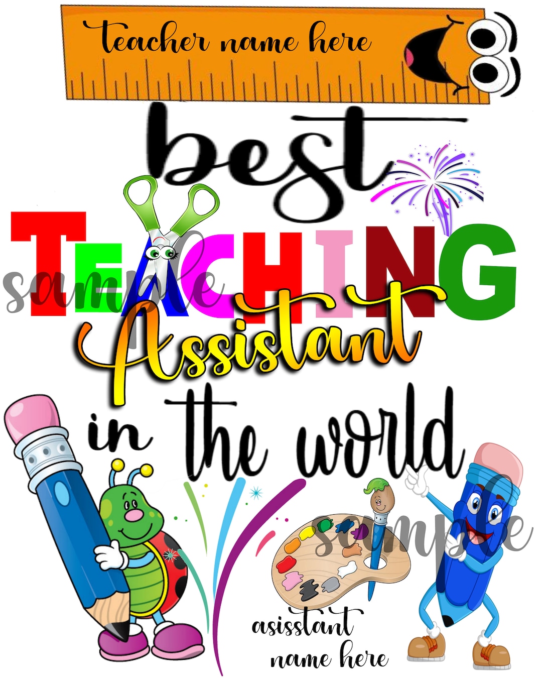 Best Teaching Assistant, Sublimation Digital Download, Mug, Shirt ...