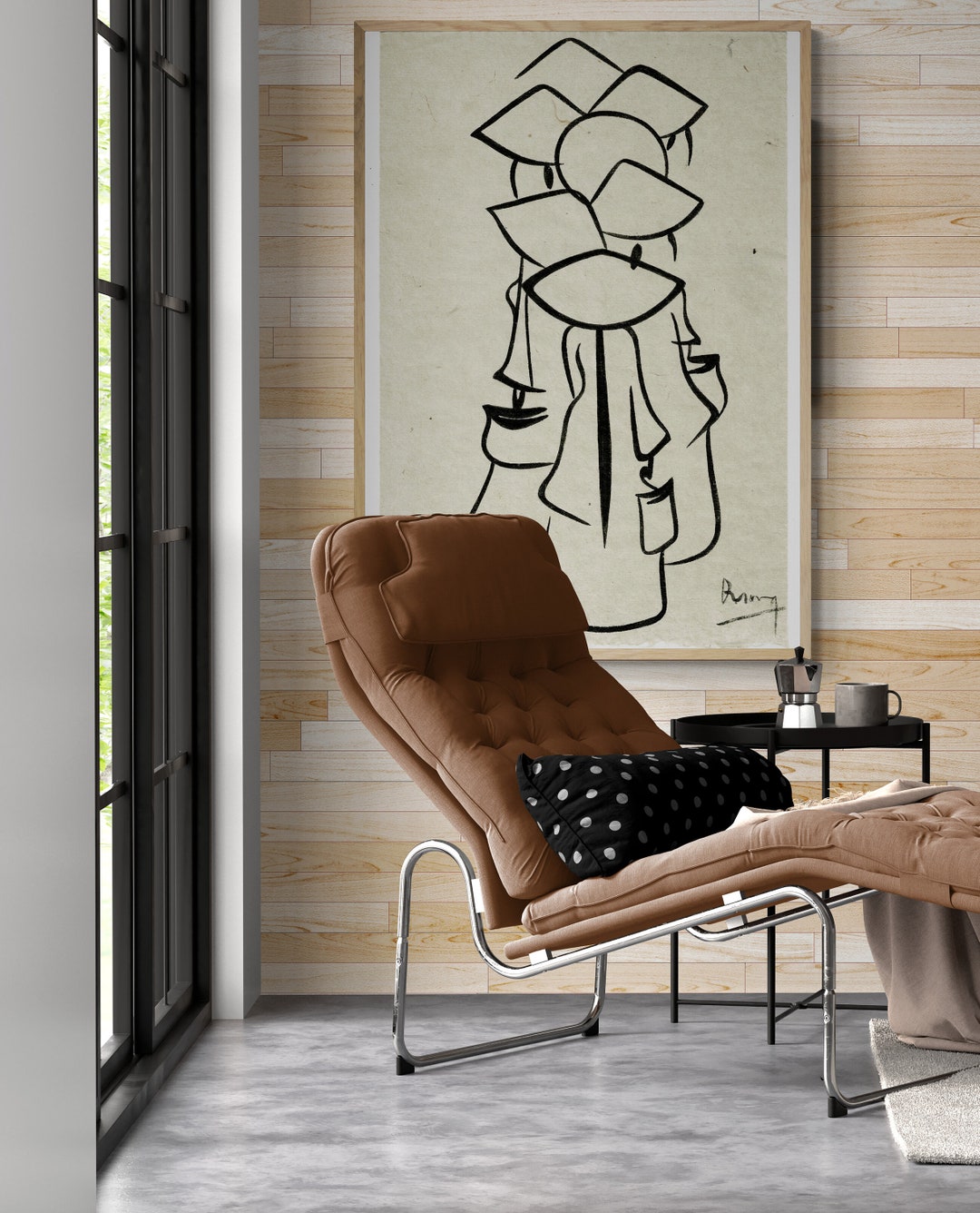 Vietnamese Pen and Ink Line Drawing, Cotton Canvas Print A3 A4 Poster ...