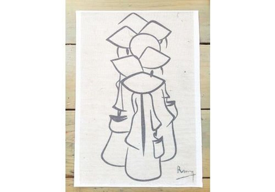 Vietnamese Pen and Ink Line Drawing Cotton Canvas Print A3 A4 - Etsy