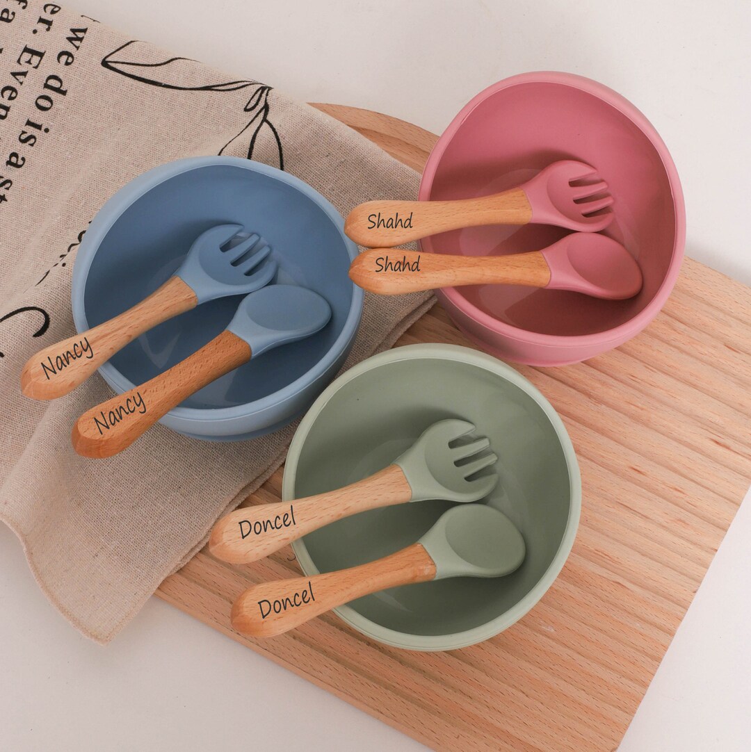 Silicone Weaning Bowl,silicone Bear Baby Suction Bowl Set,baby Gift ...