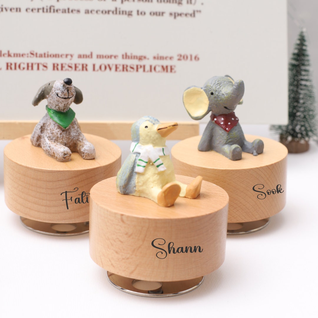 Custom Animal Music Box，custom Christmas Gift, Engraved Name Music Box ...