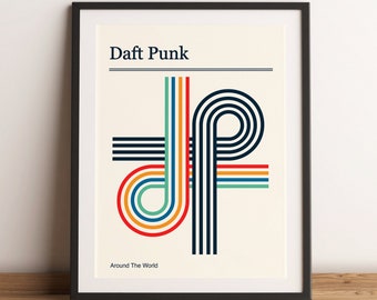 Daft Punk Poster - Etsy