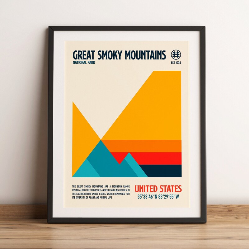 Smoky Mountains Poster - Etsy