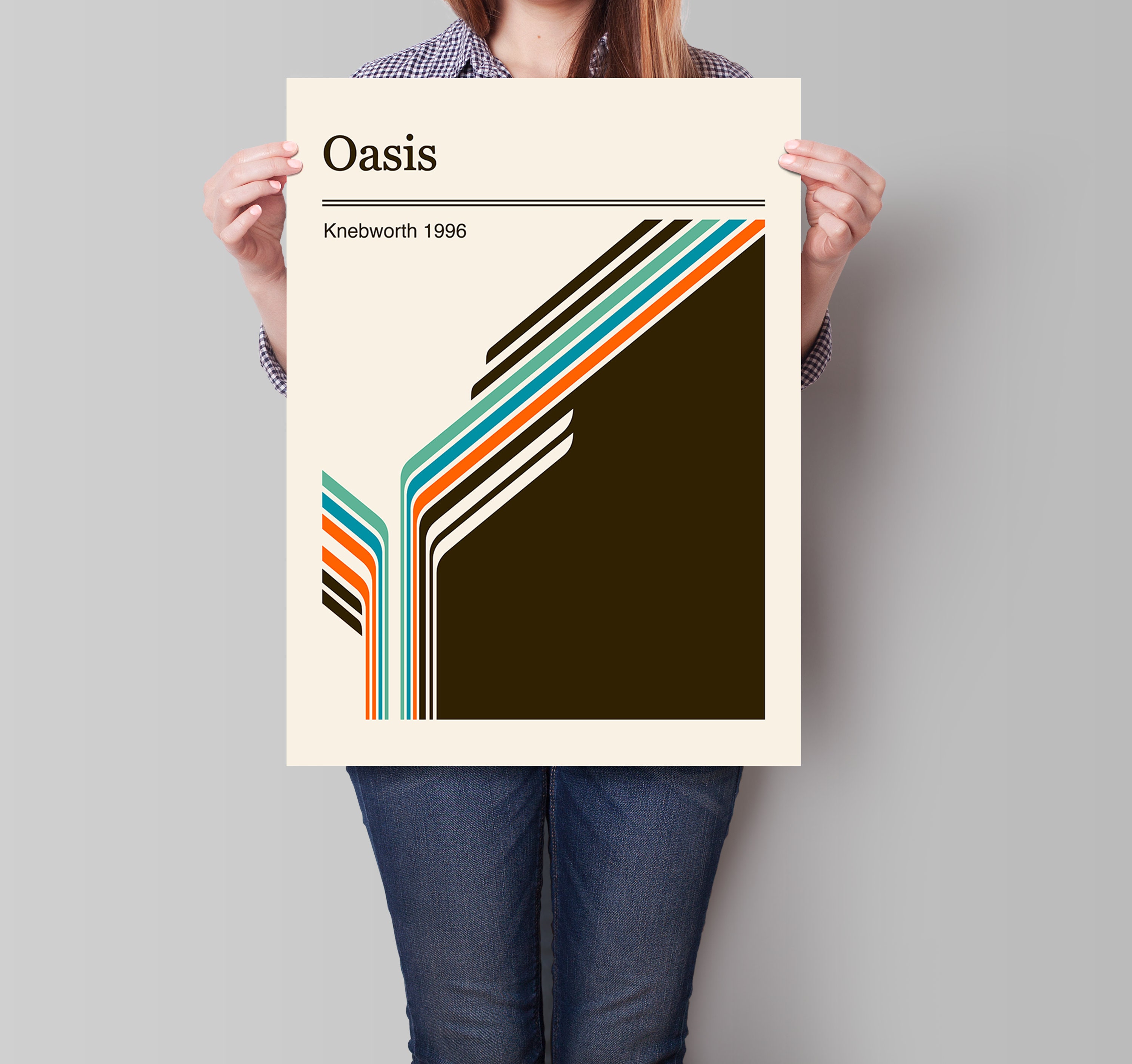 Oasis Retro Gig Poster - Minimalist Art Print - Etsy