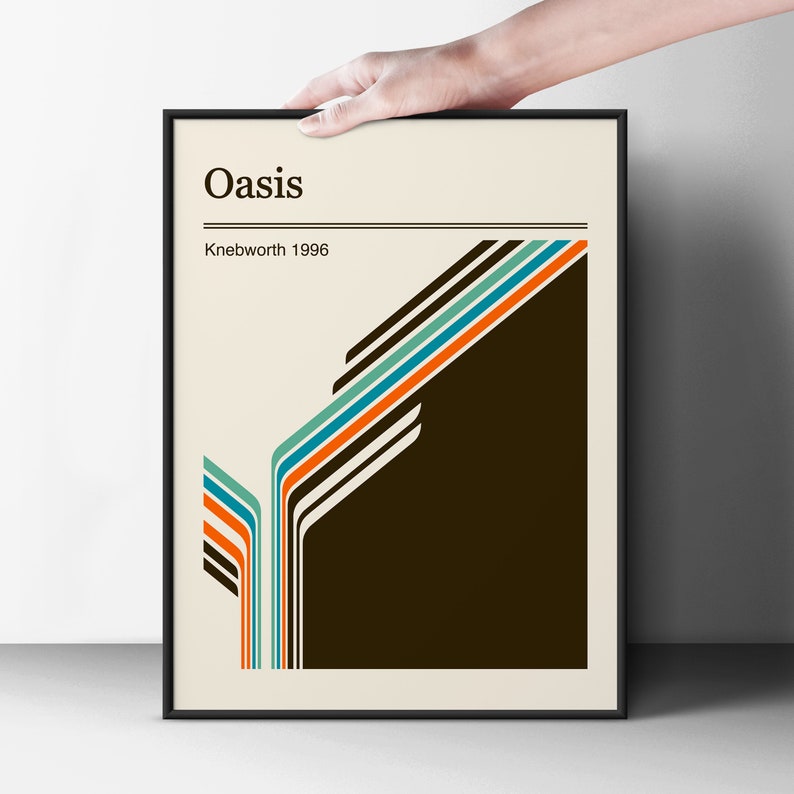 Oasis Retro Gig Poster Minimalist Art Print | Etsy