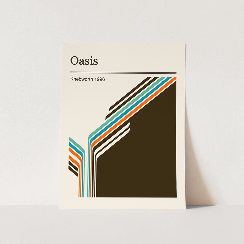 Oasis Retro Gig Poster - Minimalist Art Print - Etsy