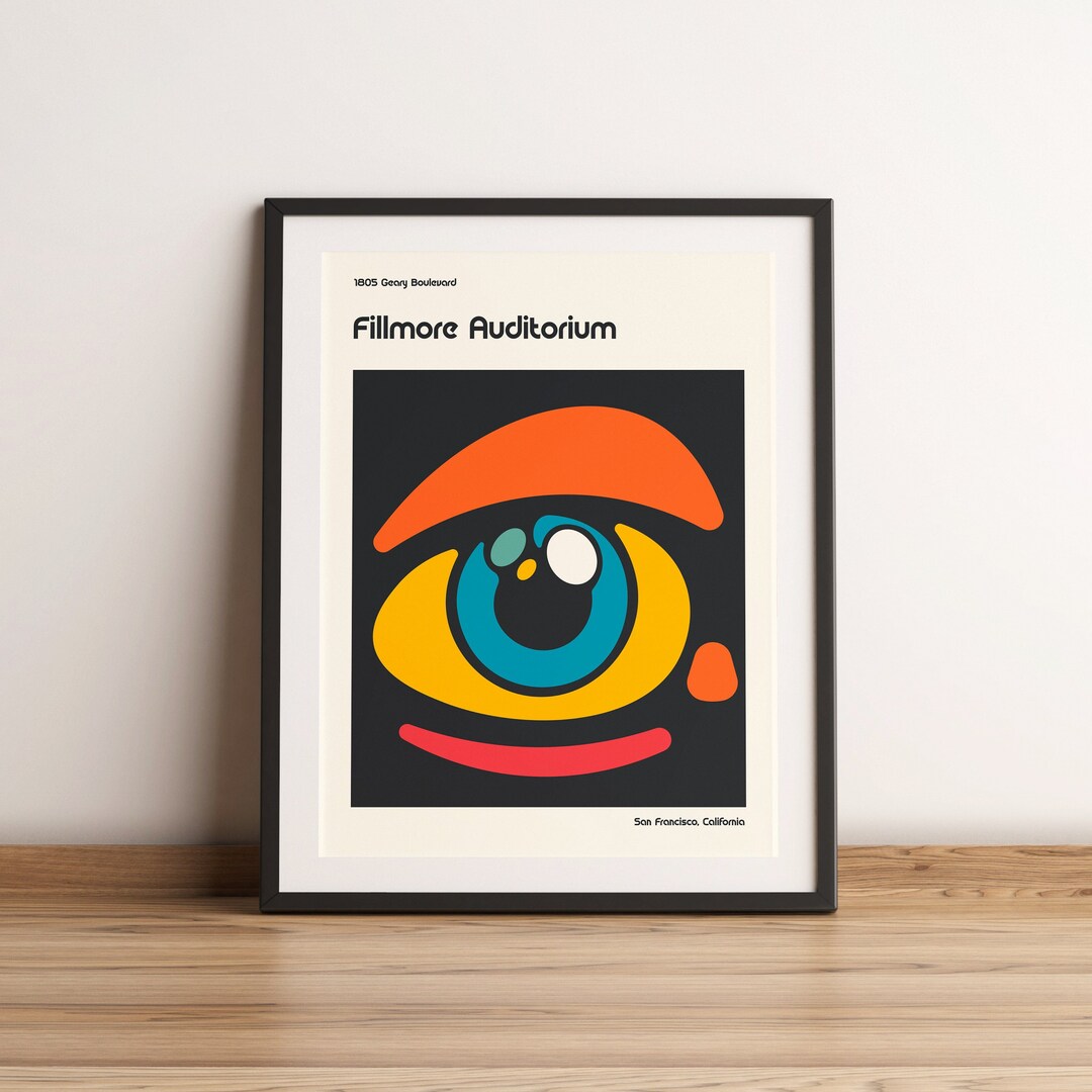 Fillmore Auditorium Retro Poster - Minimalist Art Print - DIGITAL ...