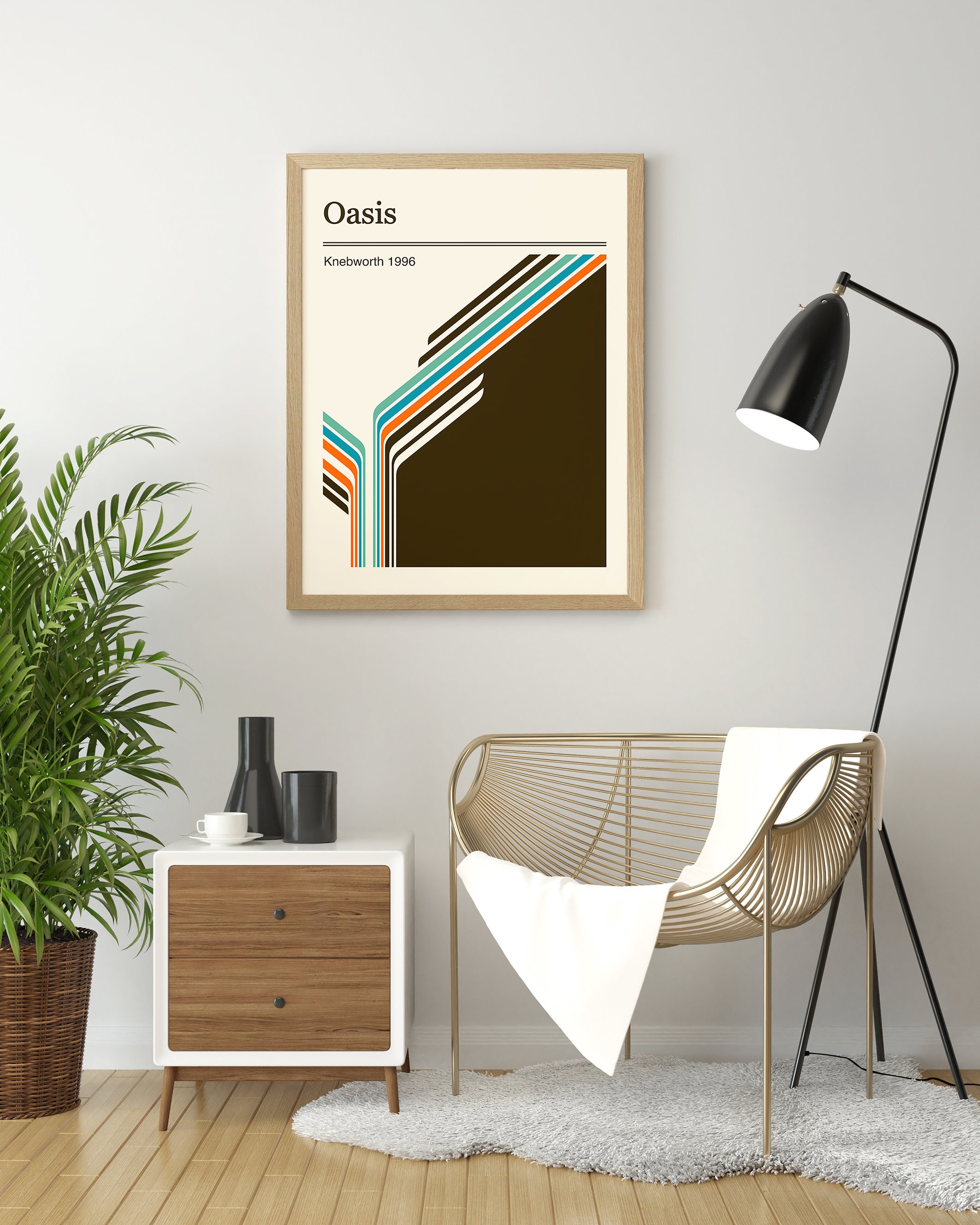 Oasis Retro Gig Poster - Minimalist Art Print - Etsy