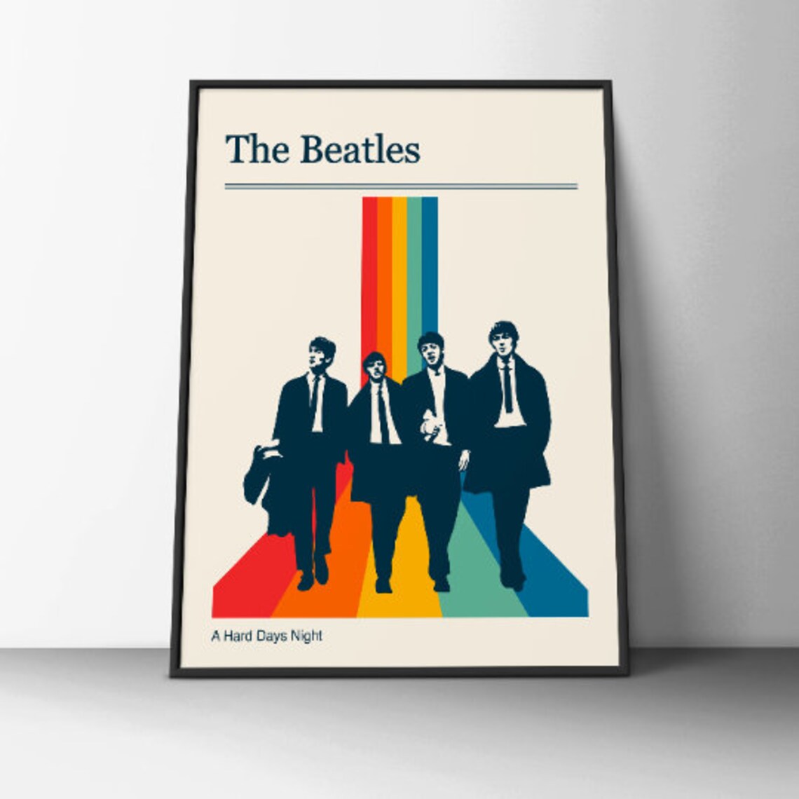 The Beatles Retro Gig Poster Minimalist Art Print | Etsy