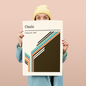 Oasis Retro Gig Poster - Minimalist Art Print - Etsy