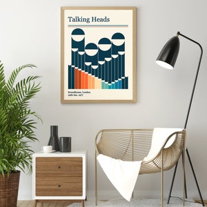 Talking Heads Retro Gig Poster - Minimalist Art Print - Etsy