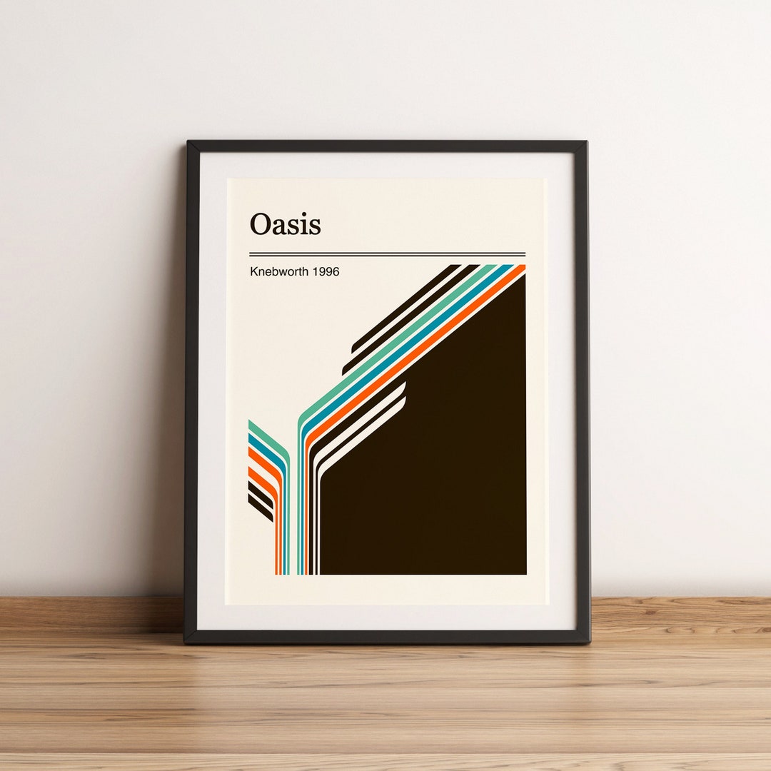 Oasis Retro Gig Poster - Minimalist Art Print - Etsy
