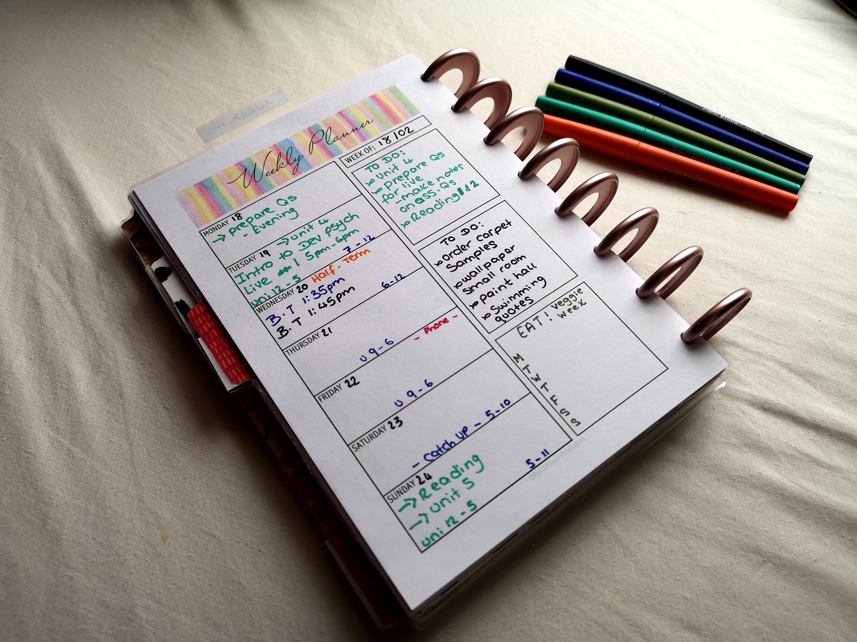 EDITABLE A4, Letter & A5 Week on One Page Printable - Etsy UK