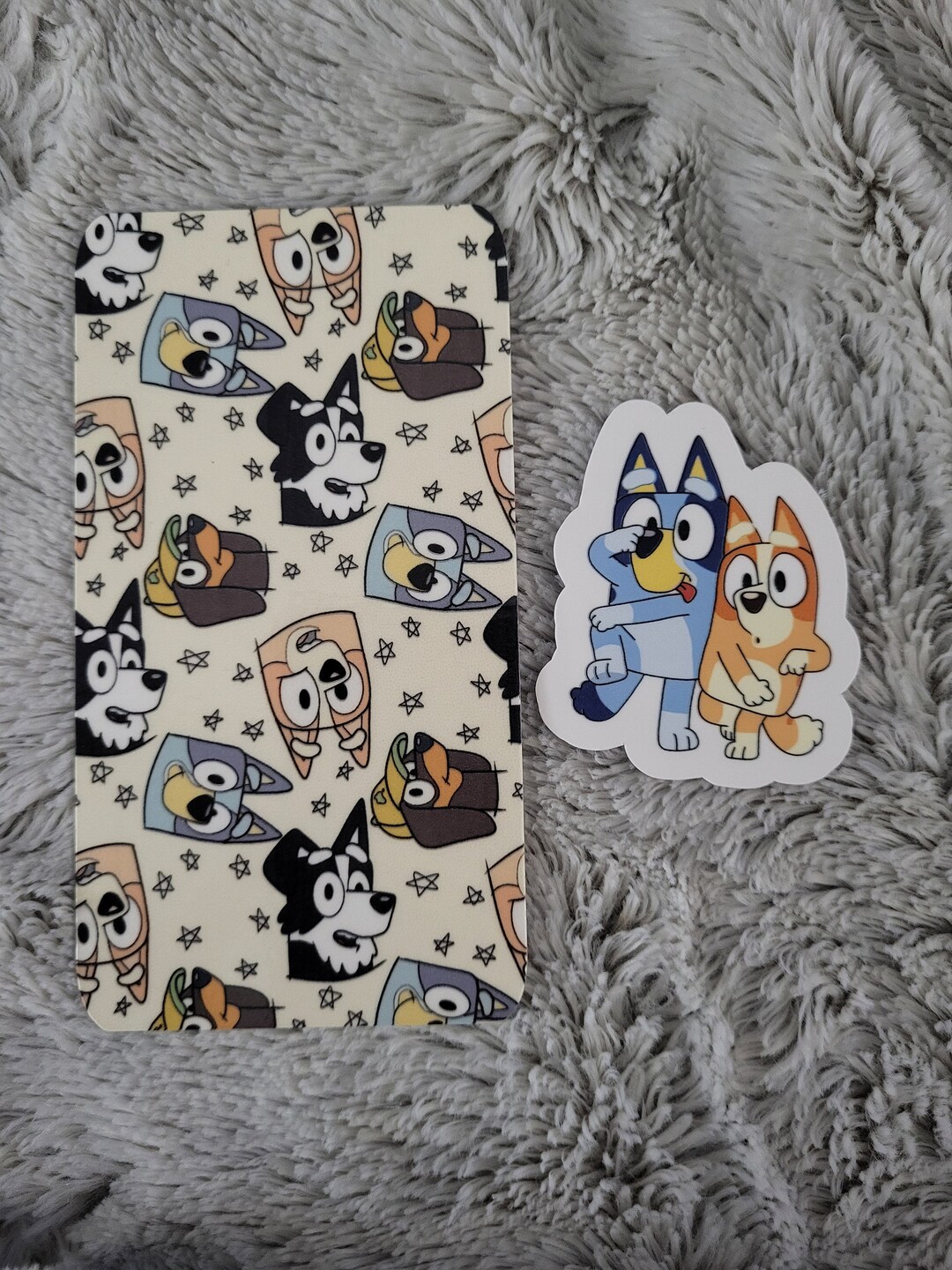 Bluey Waterproof Sticker Bluey Laminated Bookmark - Etsy