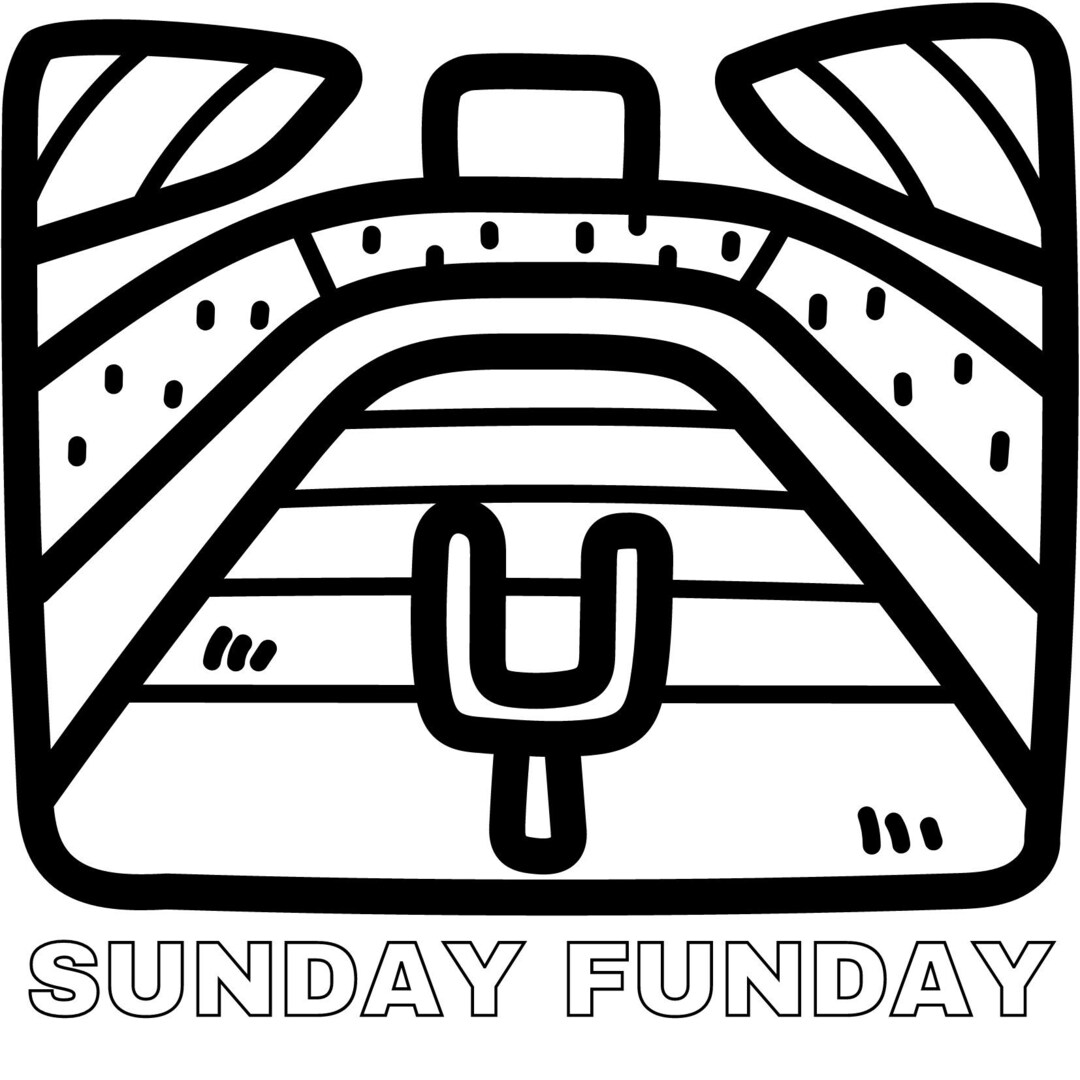 Sunday Funday Coloring Page - Etsy