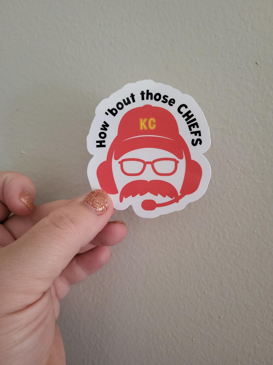 How 'bout Those CHIEFS - Andy Reid - Big Red - Waterproof Sticker ...