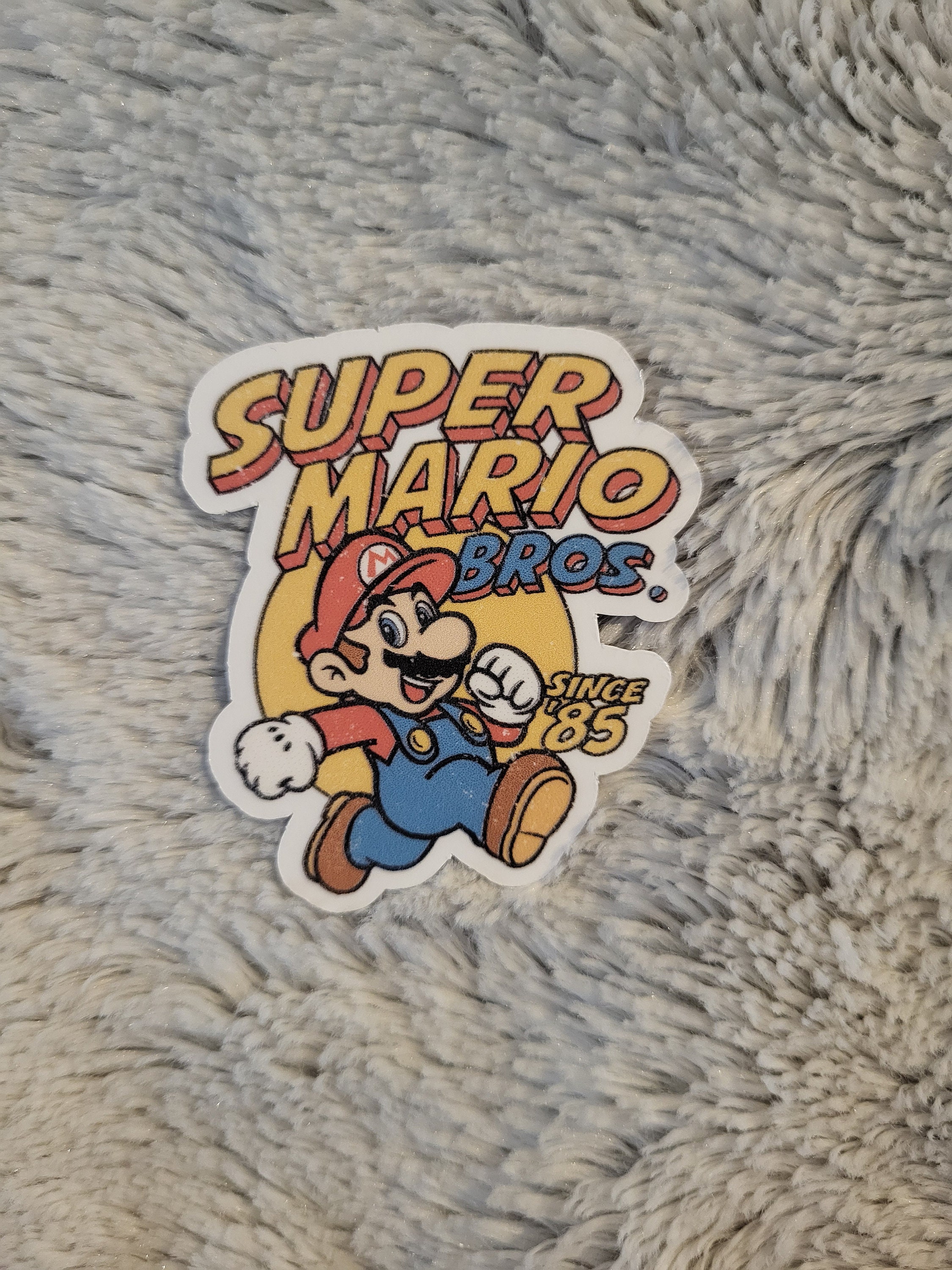 Super Mario Waterproof Sticker Super Mario Laminated Sticker - Etsy