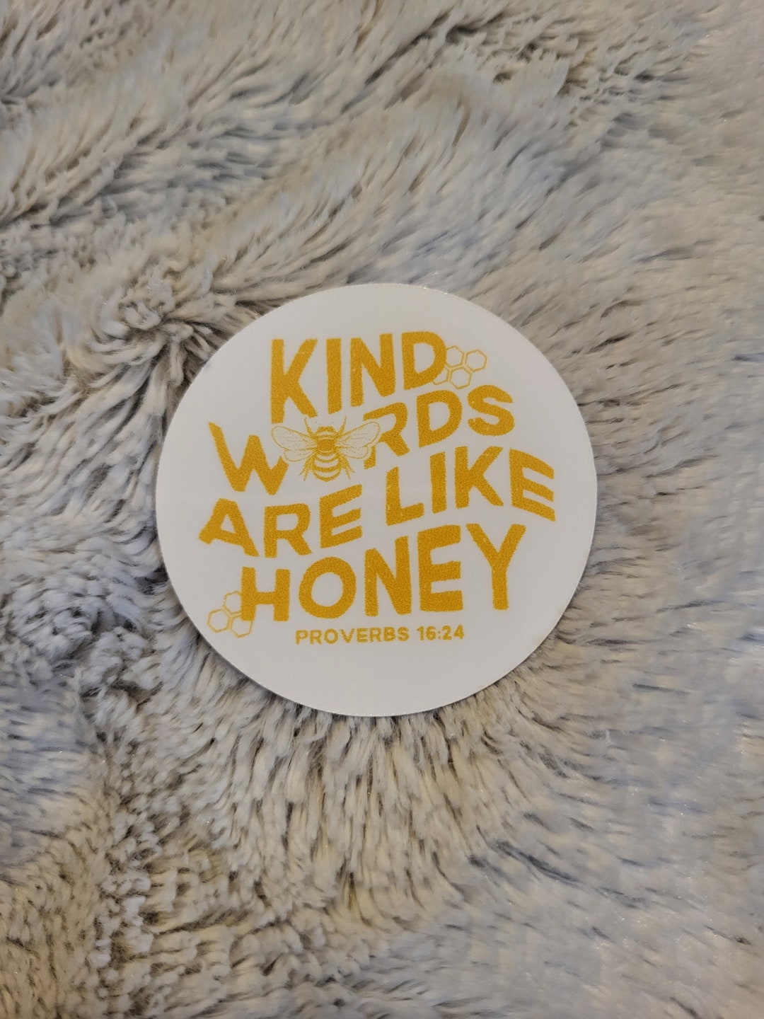Kind Words Are Like Honey - Bee - Sticker - Bible Verse - Waterproof ...